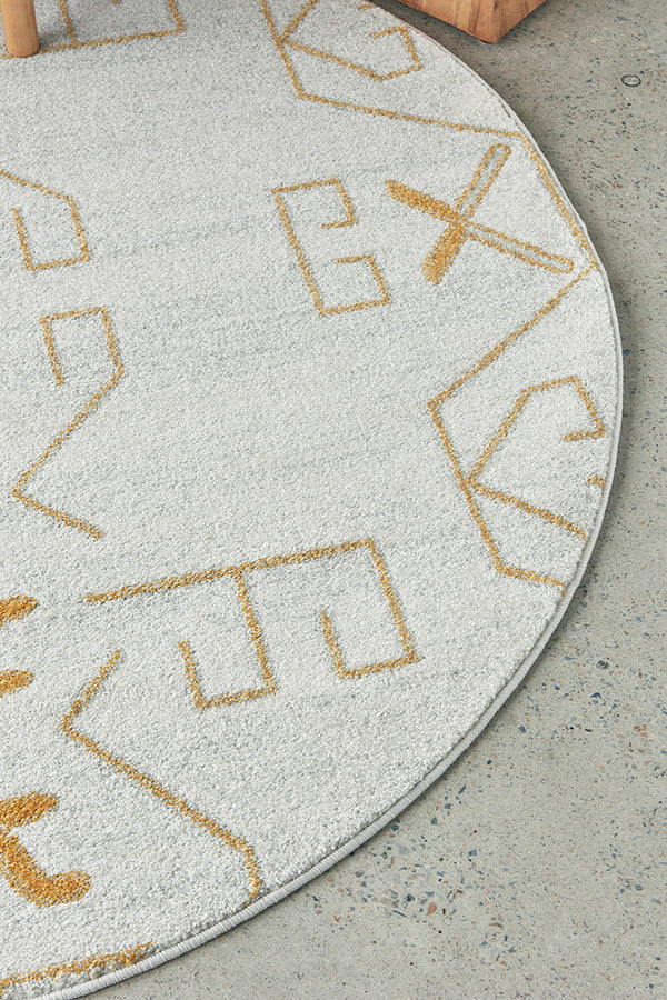 Paradise Cala Gold Round - Rug Addiction